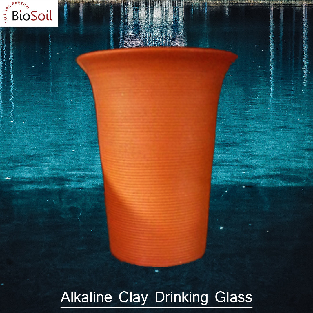 Pure Alkaline Clay Drinking Glass – BioSoil™ India